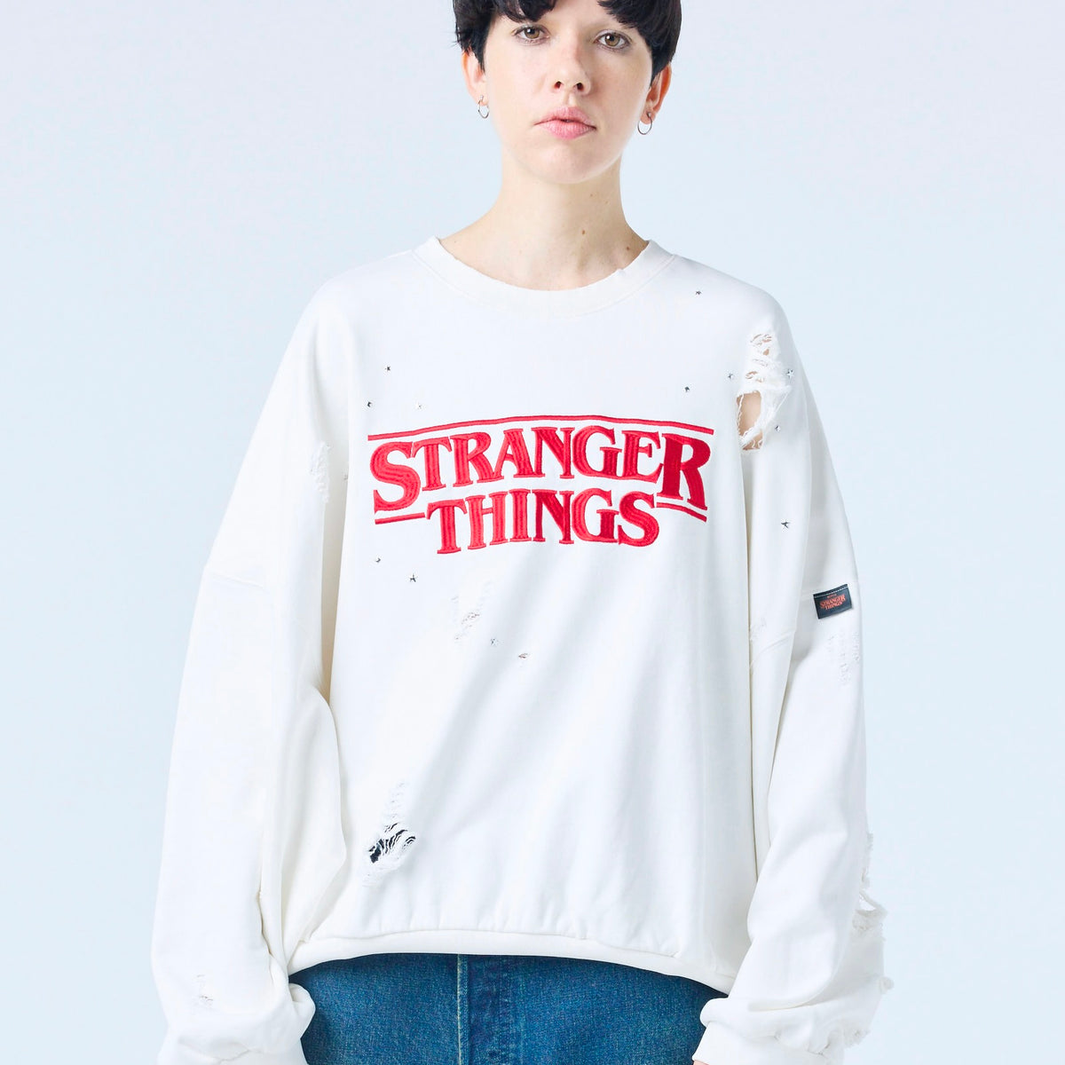 little sunny bite (リトルサニーバイト)stranger things x little sunny bite logo sweat top / WHITE – little ...