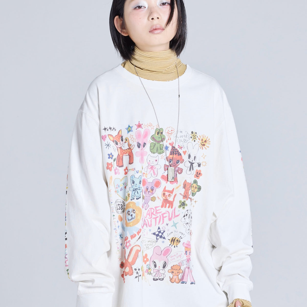 little Sunny Bite little sunny bite x Humberto Cruz long tee / WHITE ...