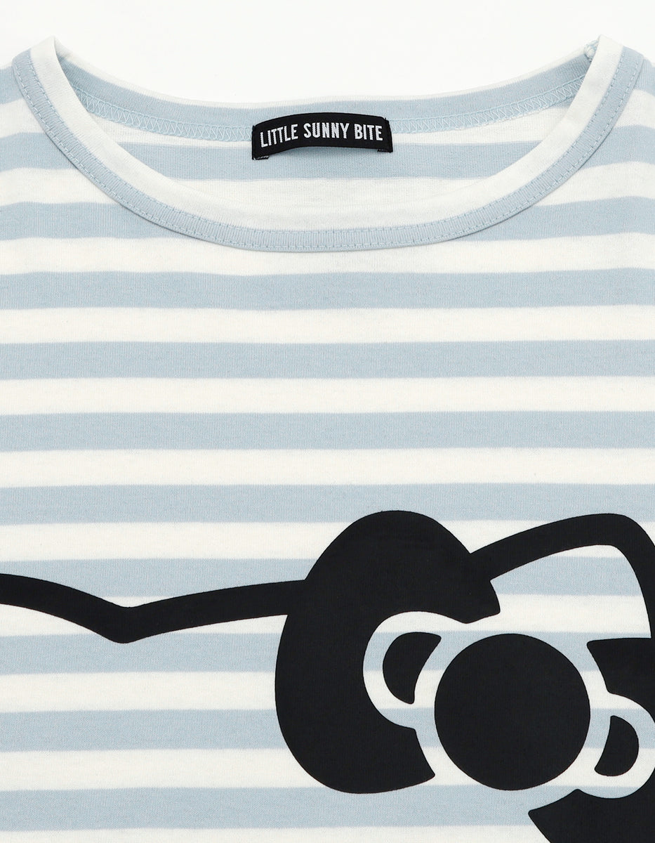 little sunny bite HELLO KITTY x little sunny bite stripe long tee ...